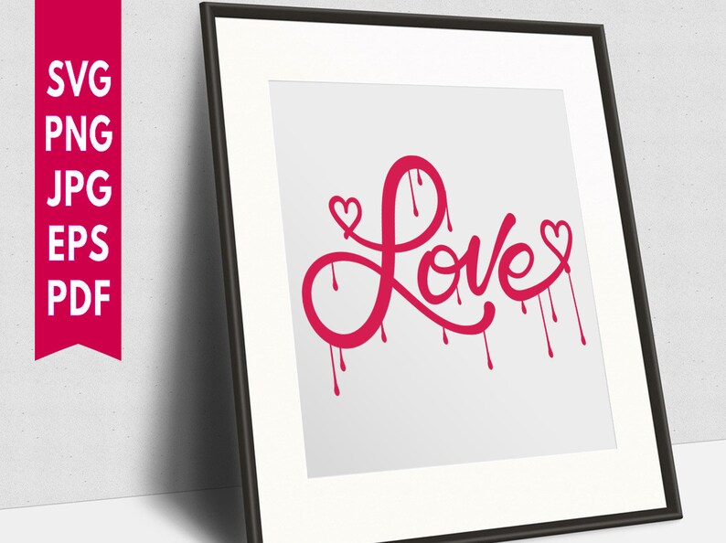 Dripping Love Heart Svg Png Hand Drawn Love Heart SVG | Etsy