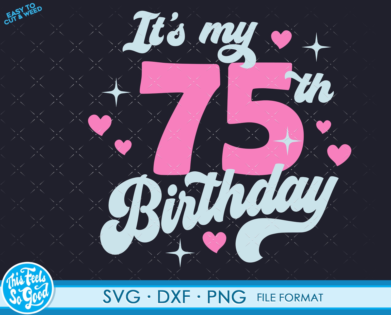 Cute Turning 75 Years Old Svg 75th Birthday Svg Files for - Etsy