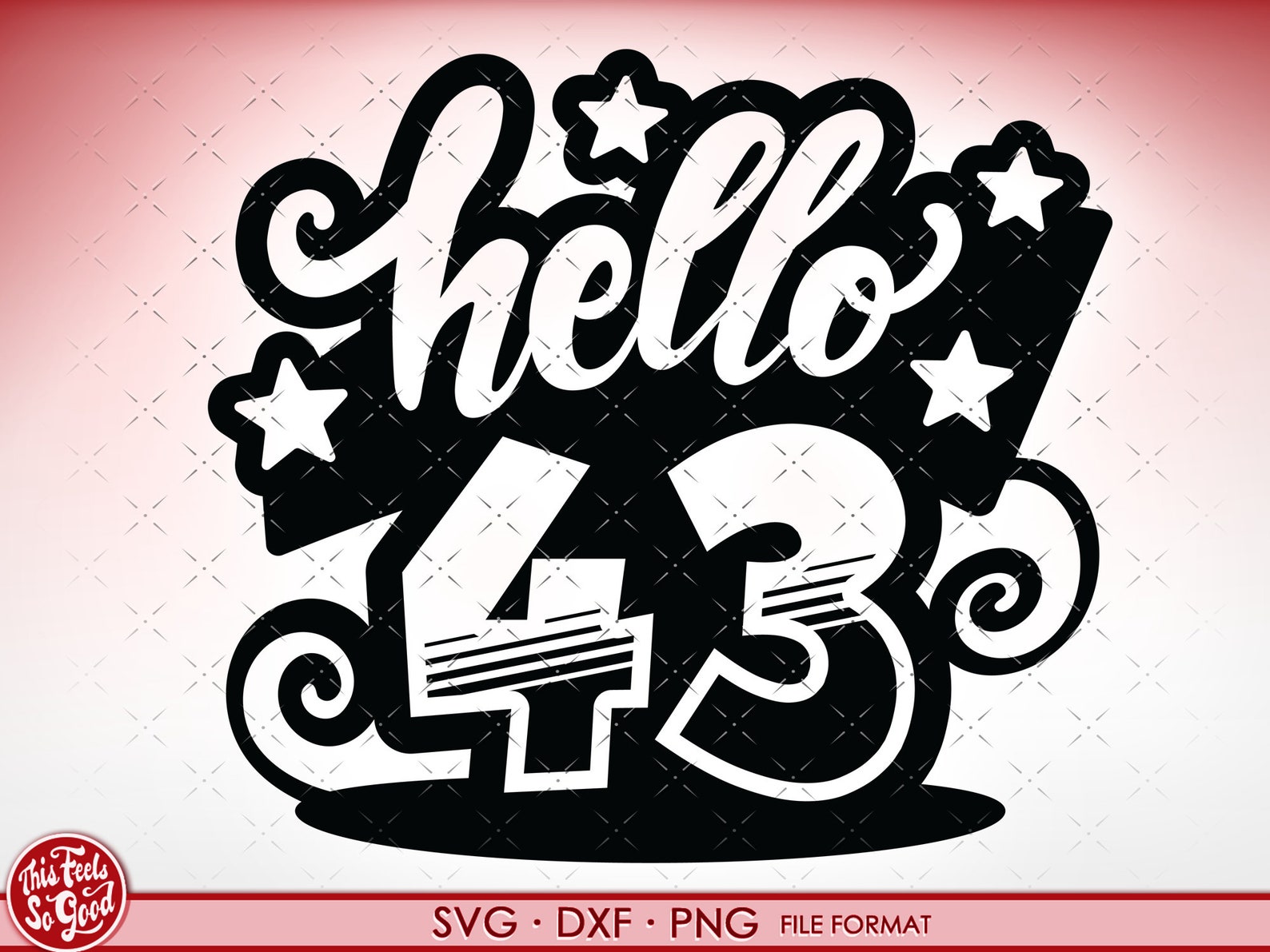 SVG 43rd Birthday Hello 43 Svg Files for Cricut. Birthday Gift 43rd Png ...