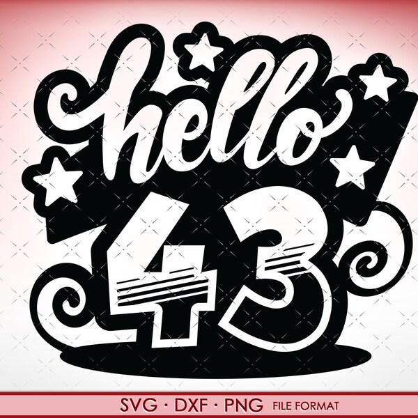 43 Birthday Svg - Etsy