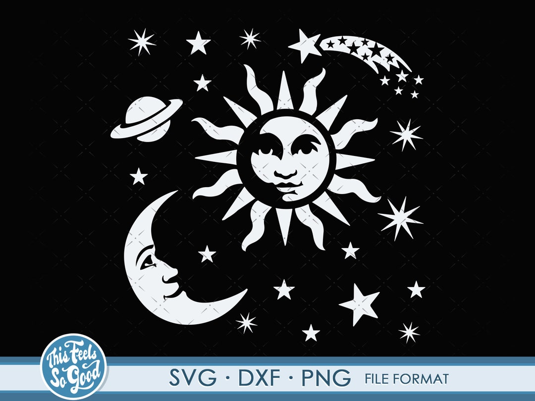 Celestial Svg Bundle, Sun Svg, Moon Svg, Stars Svg Celestial Cut Files ...
