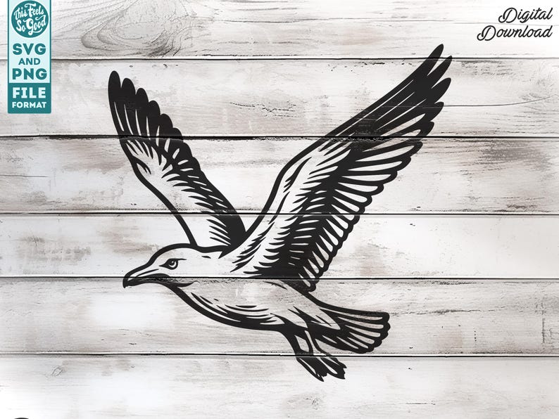 Seagull SVG Png Cut File Seagull Svg for Cricut, Laser Cut, Etching ...