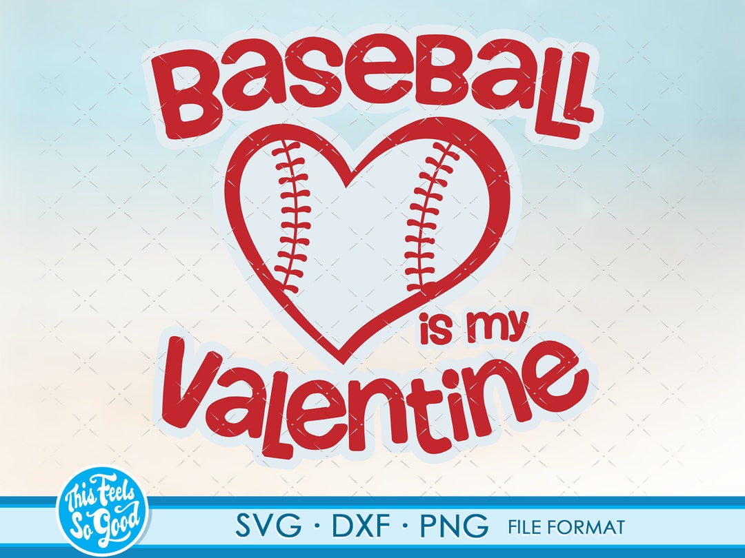 Baseball Valentines Svg Files for Cricut. Valentine's Day Baseball Png ...