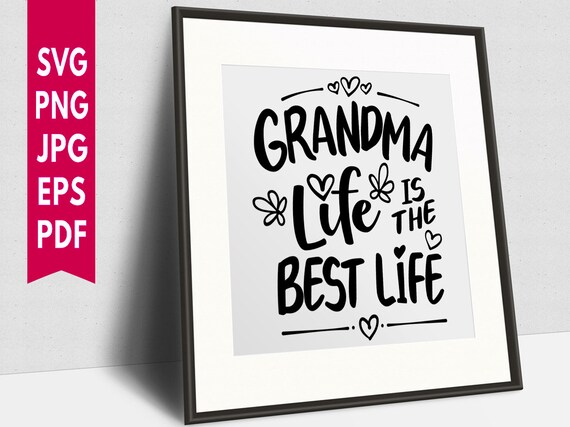 Handdrawn Grandma Svg Cut File Grandmother Svg Cricut Cut | Etsy