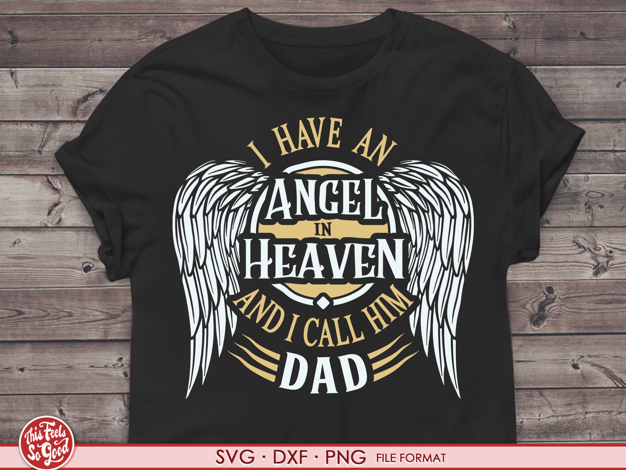 Memorial Dad SVG, Dad Rip Svg, Dad Angel Wings Svg, Dad in Heaven Svg ...
