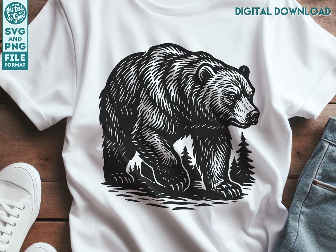 Bear, SVG Png Cut File Bear Attack Svg for Cricut, Laser Cut, Etching ...