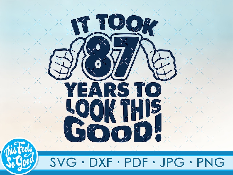Funny 87th birthday SVG png. Turning 87 birthday svg cut | Etsy