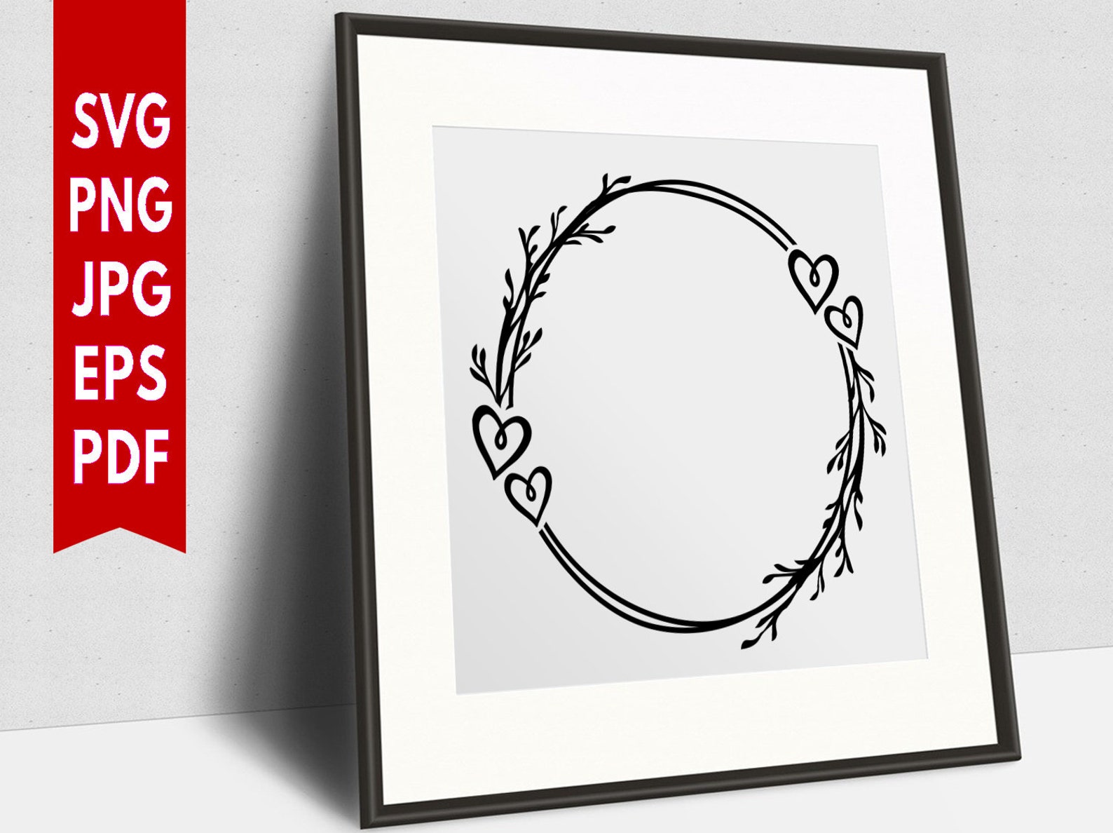 Hand Drawn Wreath Svg File Png. Easy Cut Wreath Svg File for - Etsy