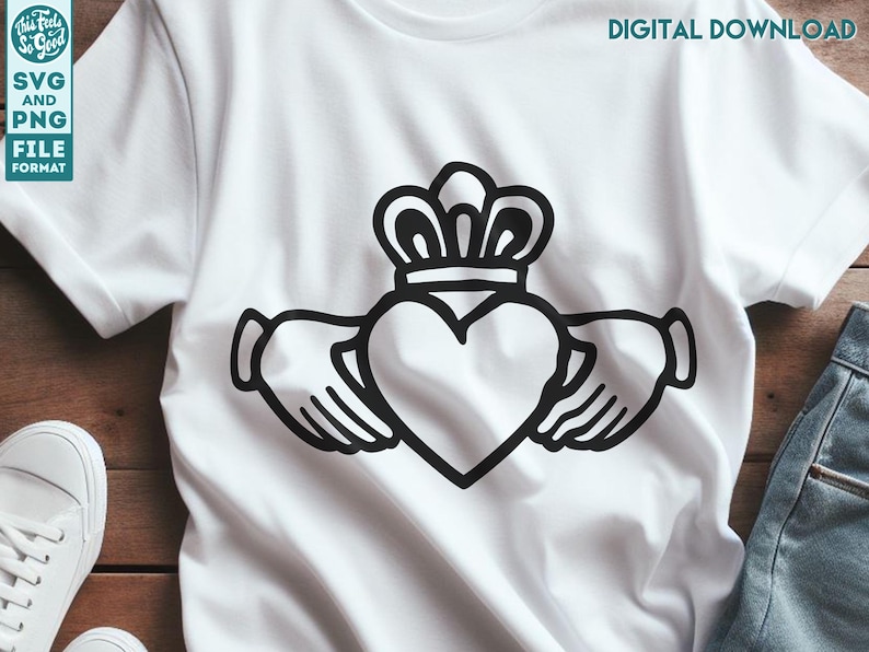 Irish Claddagh Symbol SVG Png Cut File Irish Claddagh Symbol Svg for ...