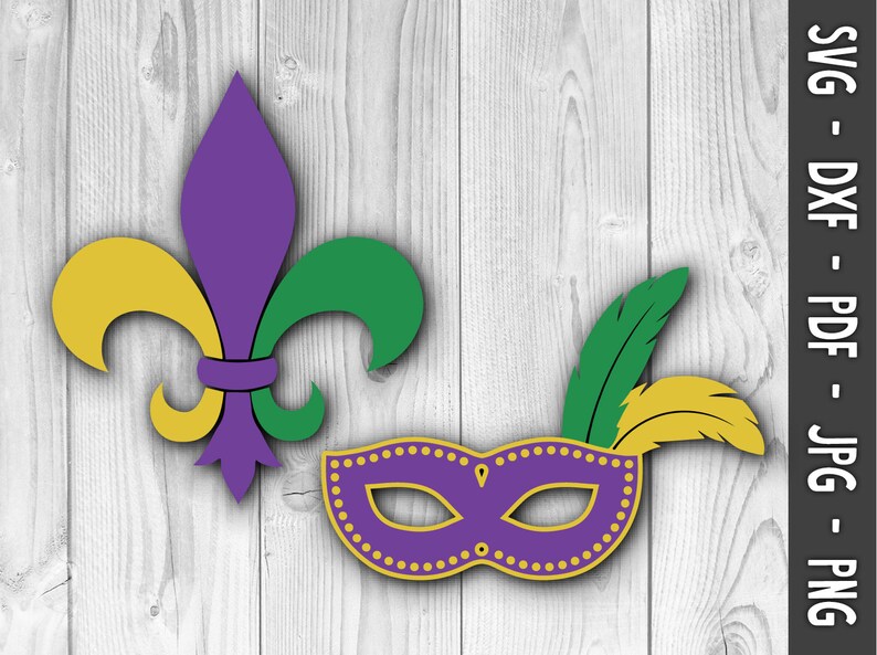 Fleur De Lis SVG DXF Carnival Mardi Gras Svg Silhouette Cut - Etsy