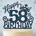 79 79th Birthday Cake Topper Svg, 79 79th Happy Birthday Cake Topper ...