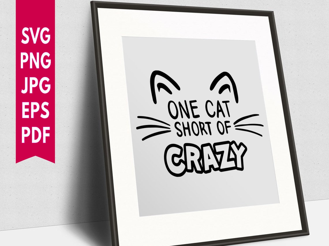 Cute Crazy Cat Svg Cricut Cutout File Crazy Crazy Cat - Etsy