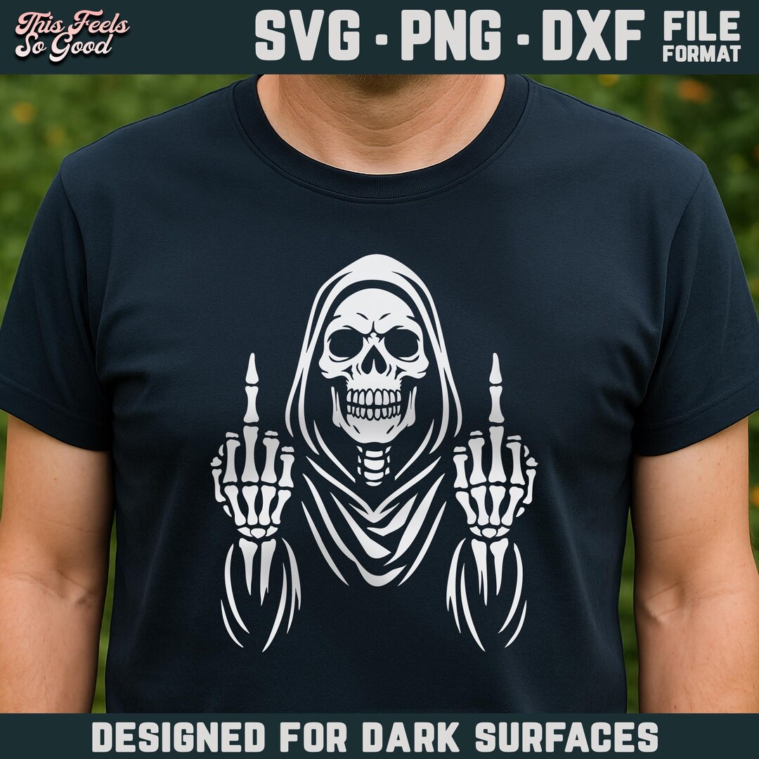 Grim Reaper Svg File Grim Reaper Finger Skull Skeleton for Cricut Cnc ...