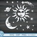 Stars Moon Sun Svg Bundle, Sun Svg, Moon Svg, Stars Svg Celestial Cut ...