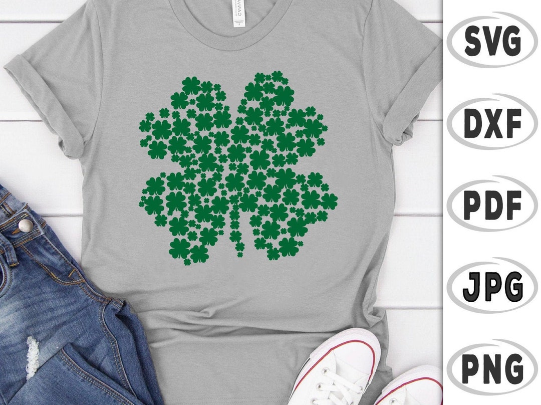 Lucky Irish 4 Leaf Clover Svg, Shamrock SVG, St. Patricks Day Svg ...