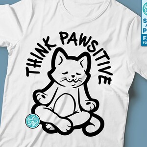 Cat Meditation Svg Png, Meditation Cat Svg Png, Cat Yoga SVG Files for ...