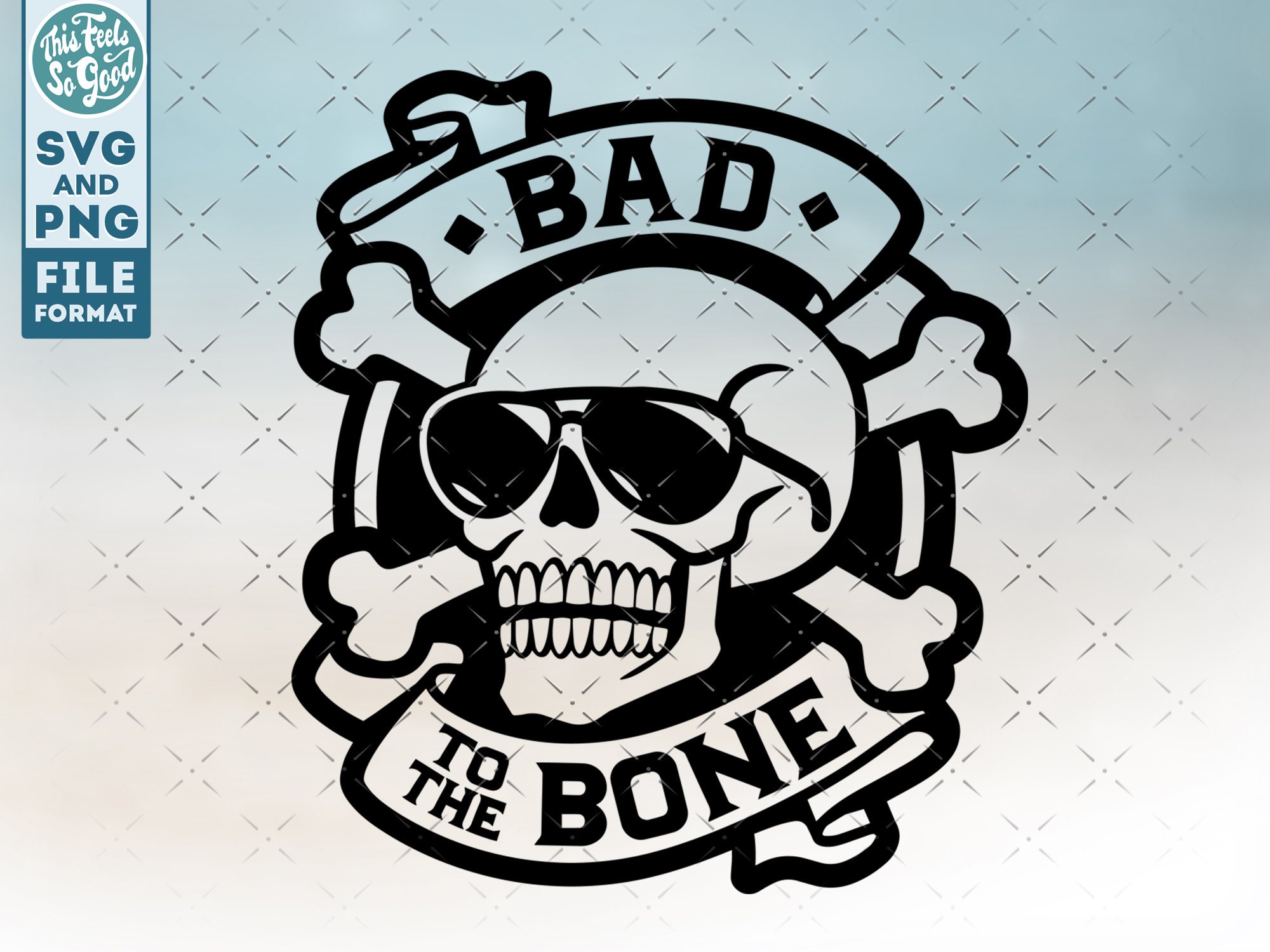 Skull and Crossbones Svg Png Skull Svg Bad to the Bone Svg - Etsy