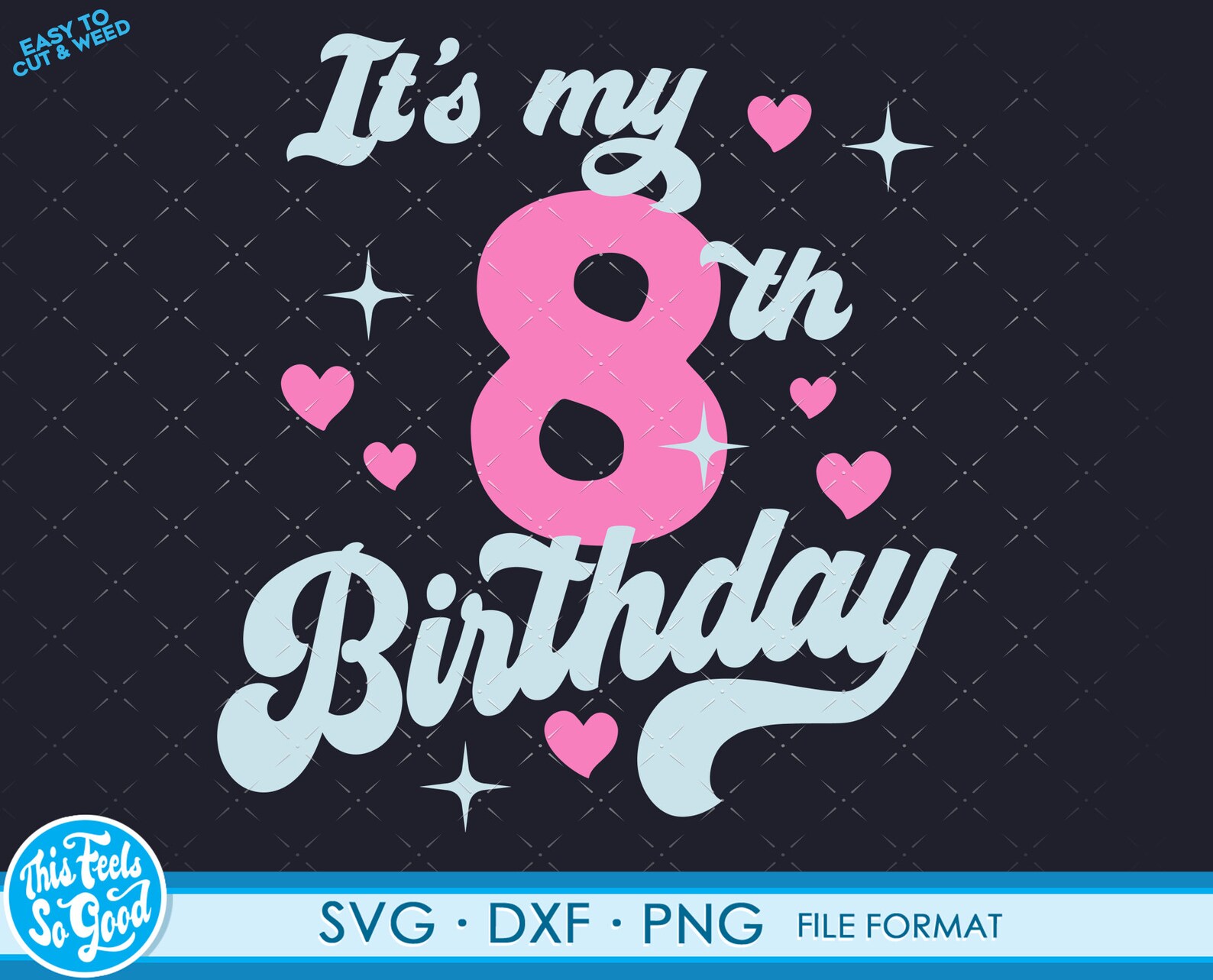 Cute Turning 8 Years Old Svg 8th Birthday Svg Files for - Etsy