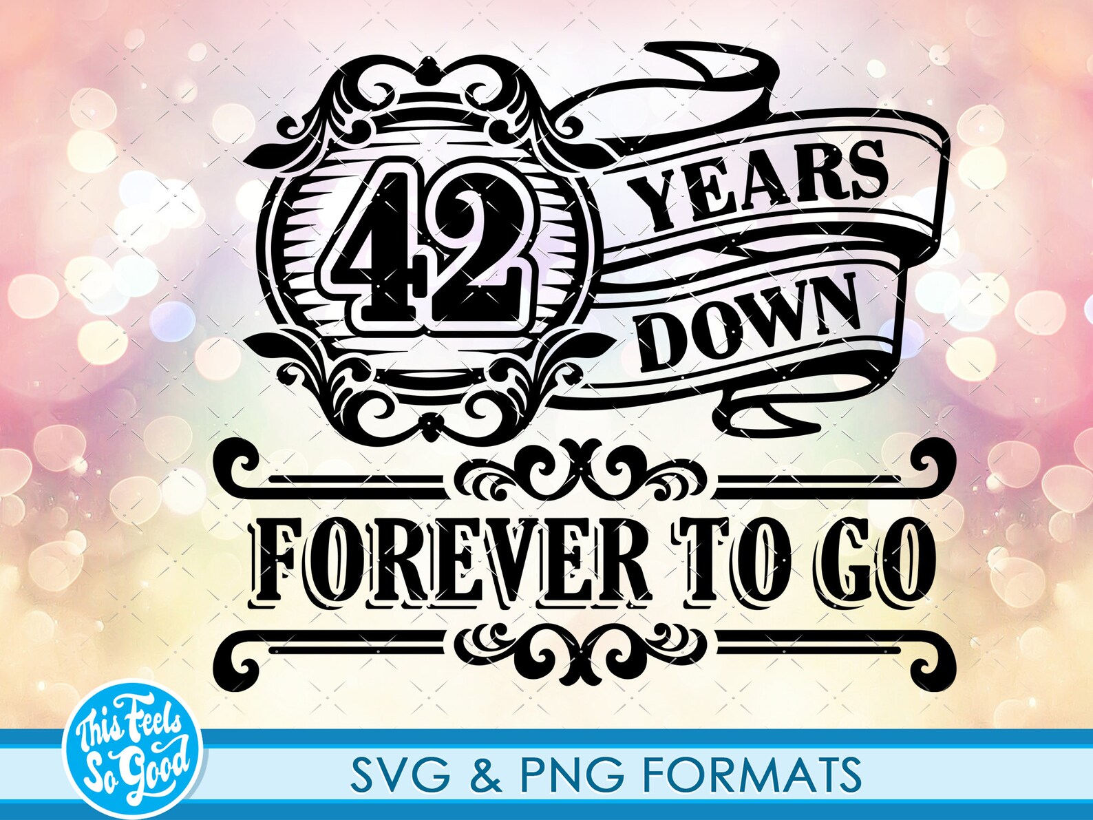 Celebrating 42th Anniversary SVG Png 42 Anniversary Gift Svg - Etsy