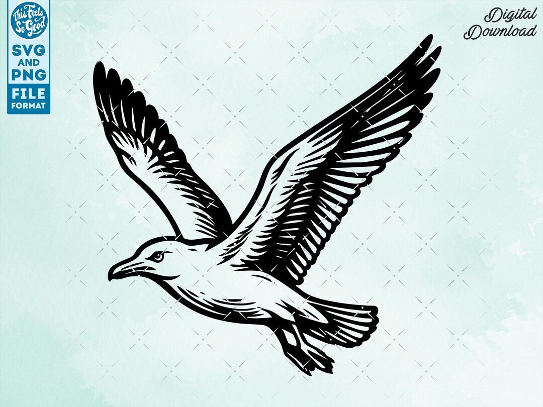 Seagull SVG Png Cut File Seagull Svg for Cricut, Laser Cut, Etching ...