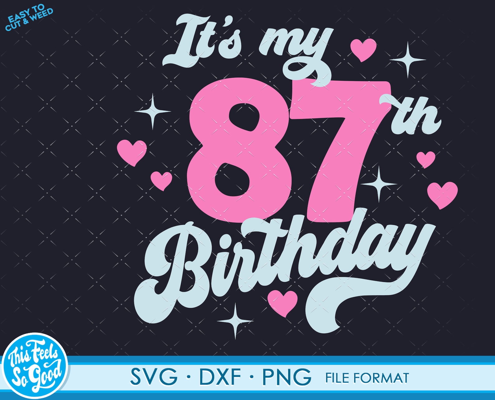Cute Turning 87 Years Old Svg 87th Birthday Svg Files for - Etsy UK