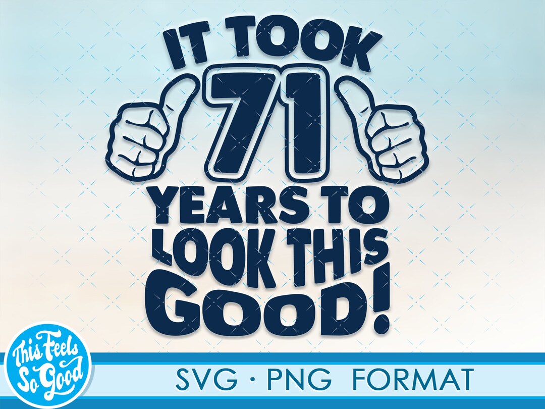 Funny 71st Birthday SVG Png. Turning 71 Birthday Svg Cut Files, 71 ...