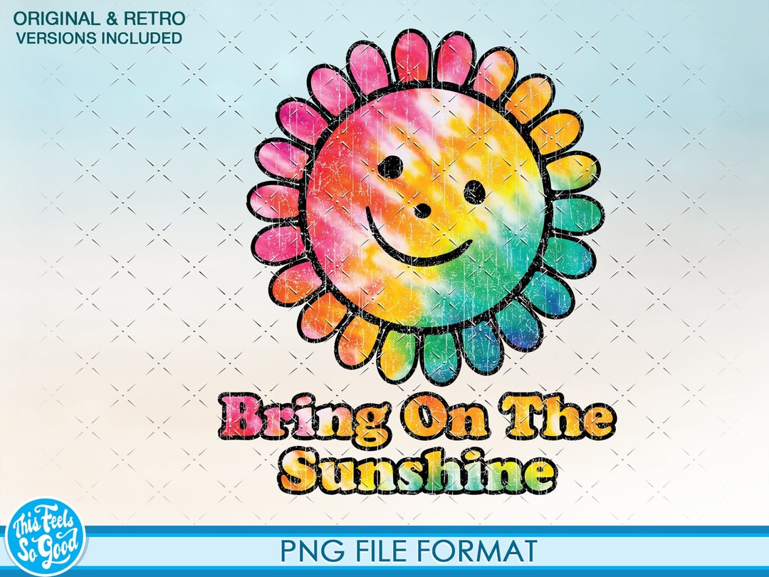 Spring Sublimation, Spring Png, Bring on the Sunshine, Retro Springtime ...