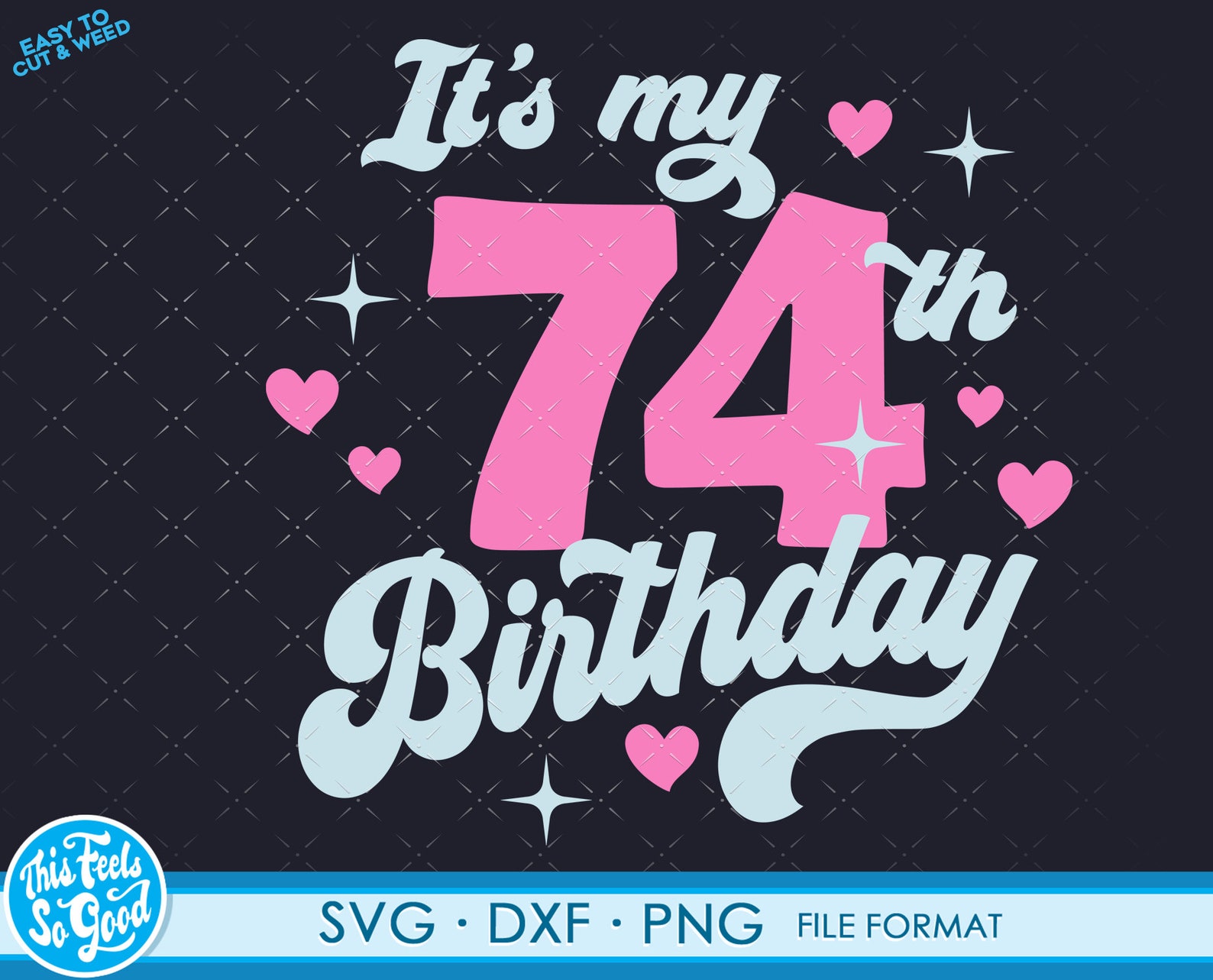 Cute Turning 74 Years Old Svg 74th Birthday Svg Files for - Etsy