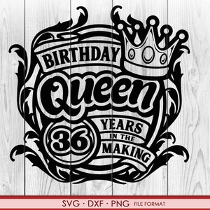 Svg 36th Birthday SVG Files for Cricut. Birthday Gift 36th Birthday Png ...