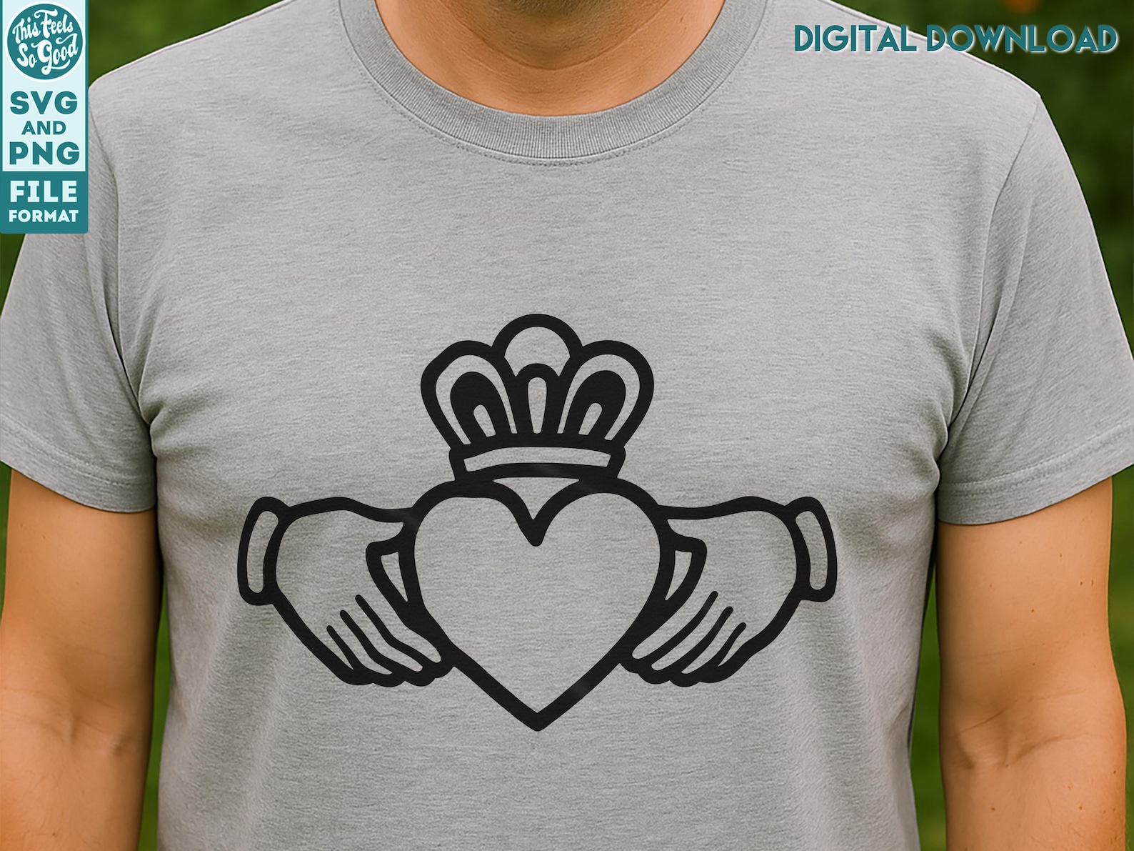 Irish Claddagh Symbol SVG Png Cut File Irish Claddagh Symbol Svg for ...