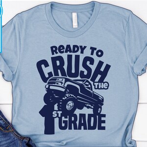 Monster Truck 1st Grade Svg, First Grade Svg, Boys Back to School Svg ...