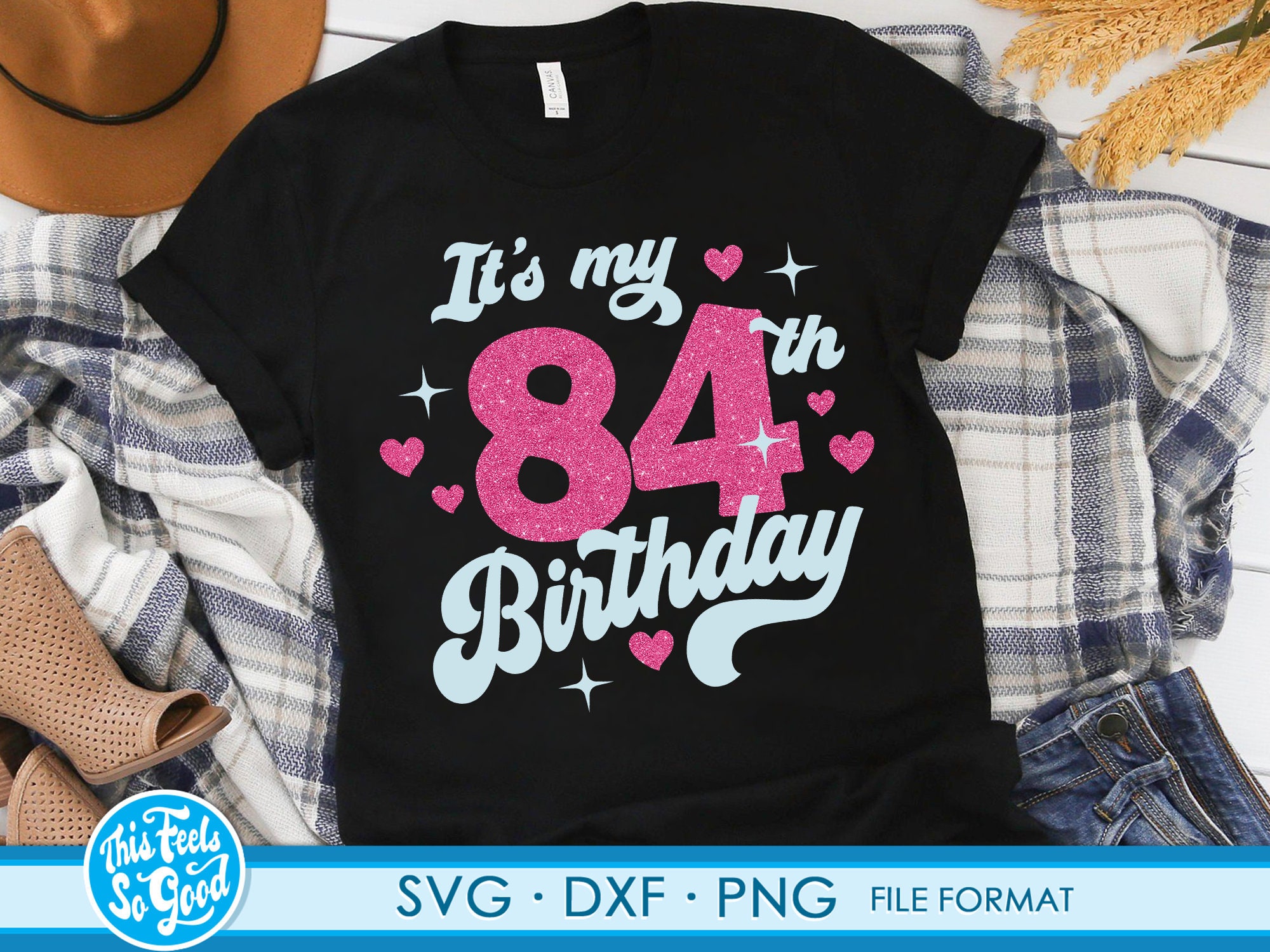 Cute Turning 84 years old svg 84th Birthday svg files for | Etsy