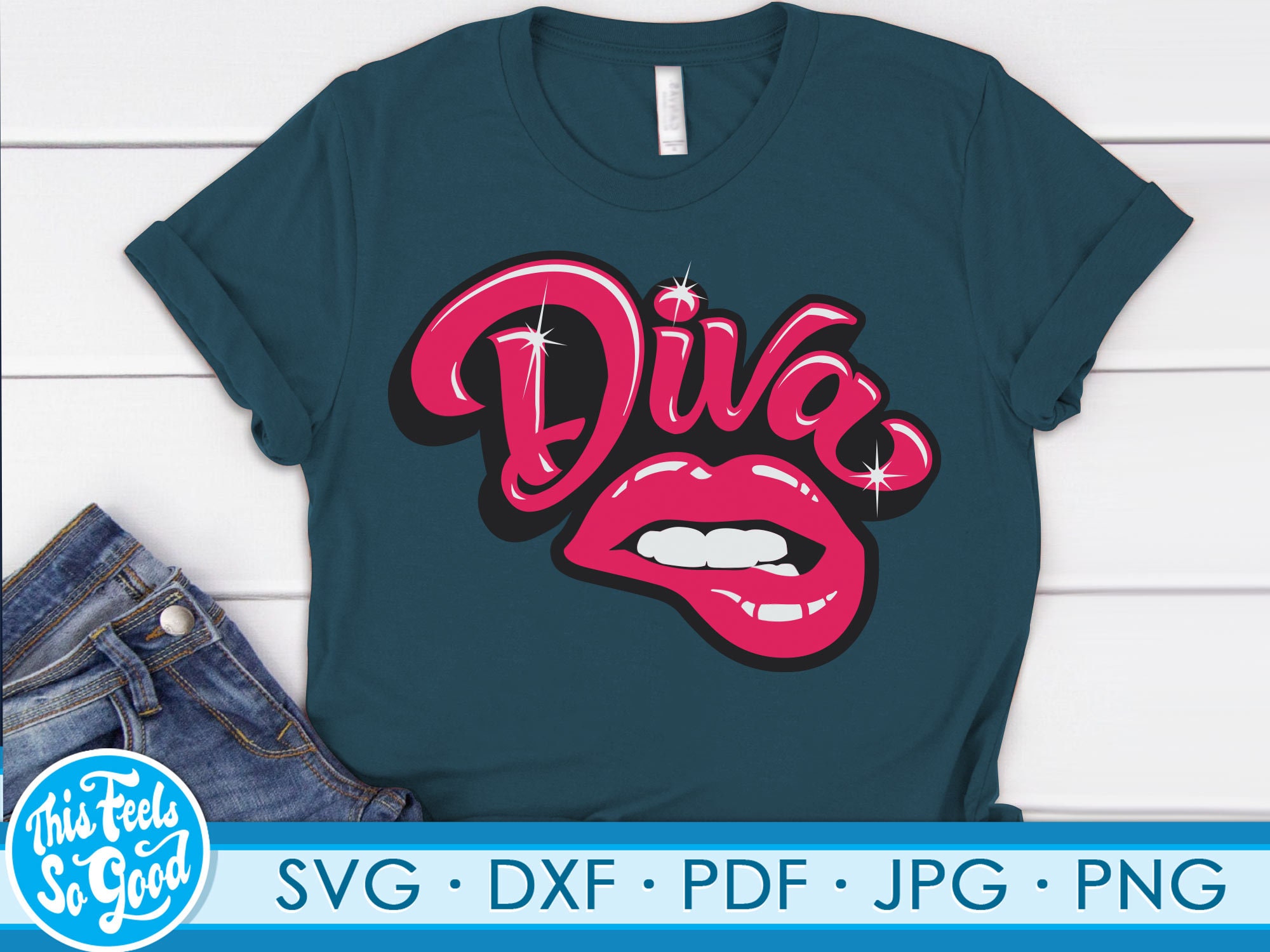 Diva svg files for cricut diva lips svg Princess svg files | Etsy