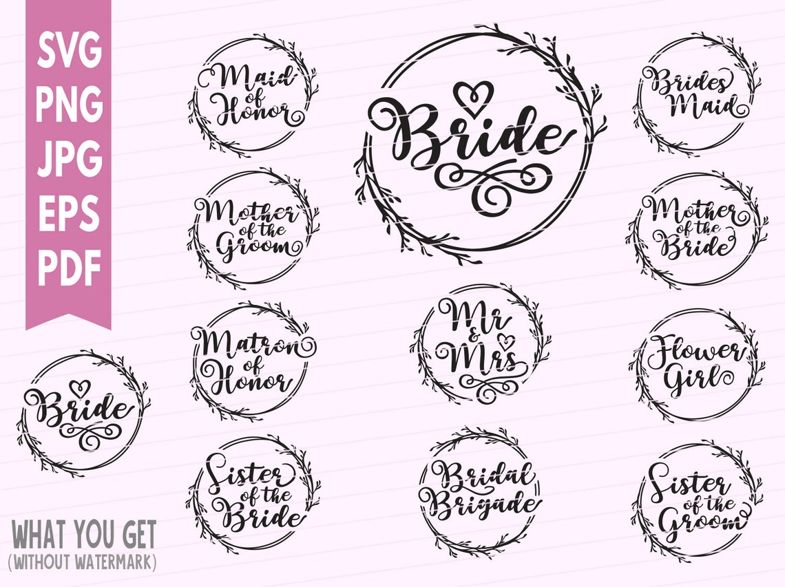 Bride to Be Svg Wedding Cut File for Bridal Party. Easy Cut | Etsy