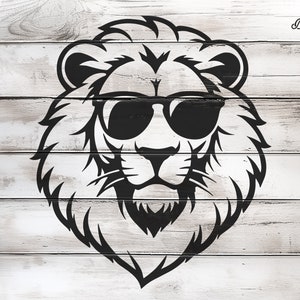 Lion SVG, Cool Lion Svg, Lion Wearing Sunglasses Cut File for Cricut ...
