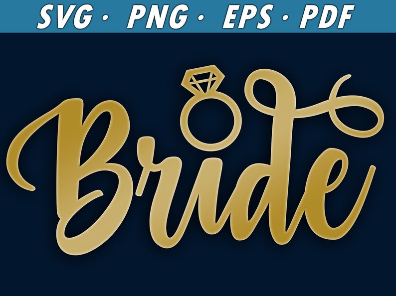 Bride Svg Bride Word Art Cut File and Wedding Cut File | Etsy