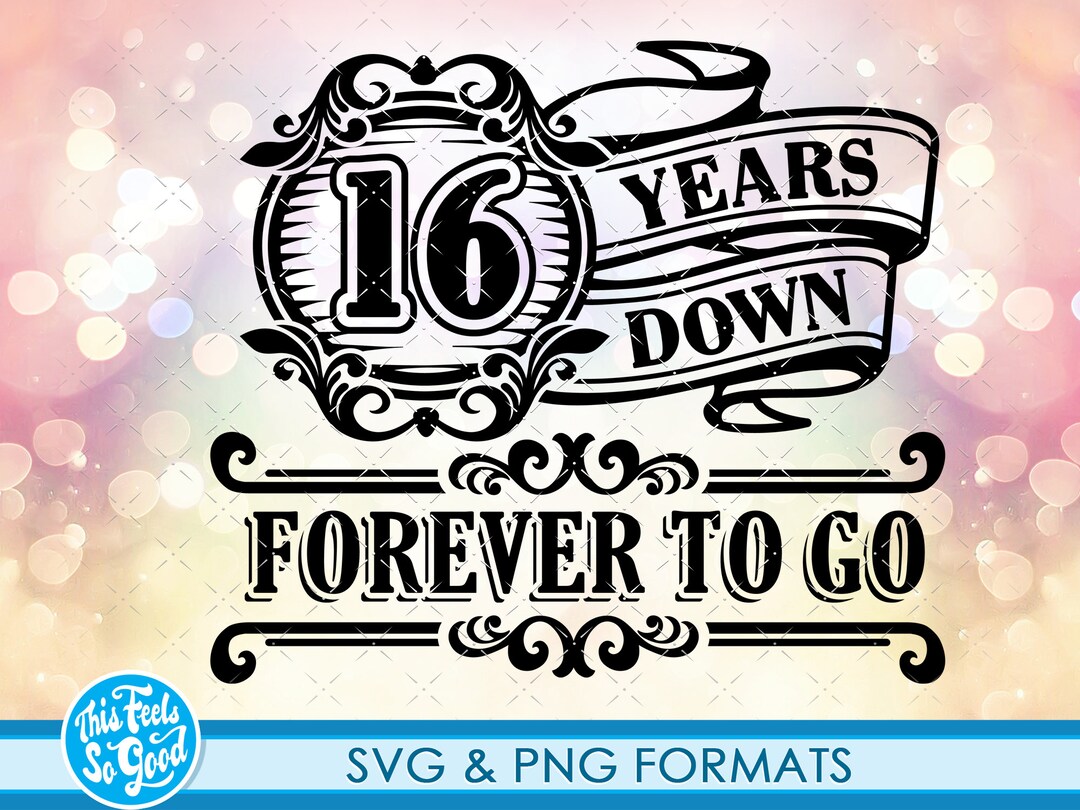 Celebrating 16th Anniversary SVG Png, 16 Anniversary Gift Svg Cut Files ...