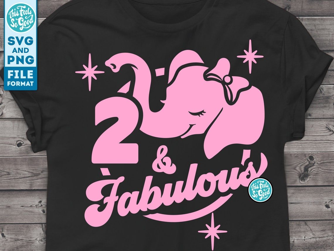 2nd Birthday Svg, Girls 2nd Birthday Svg, Png Elephant 2 Year Old ...