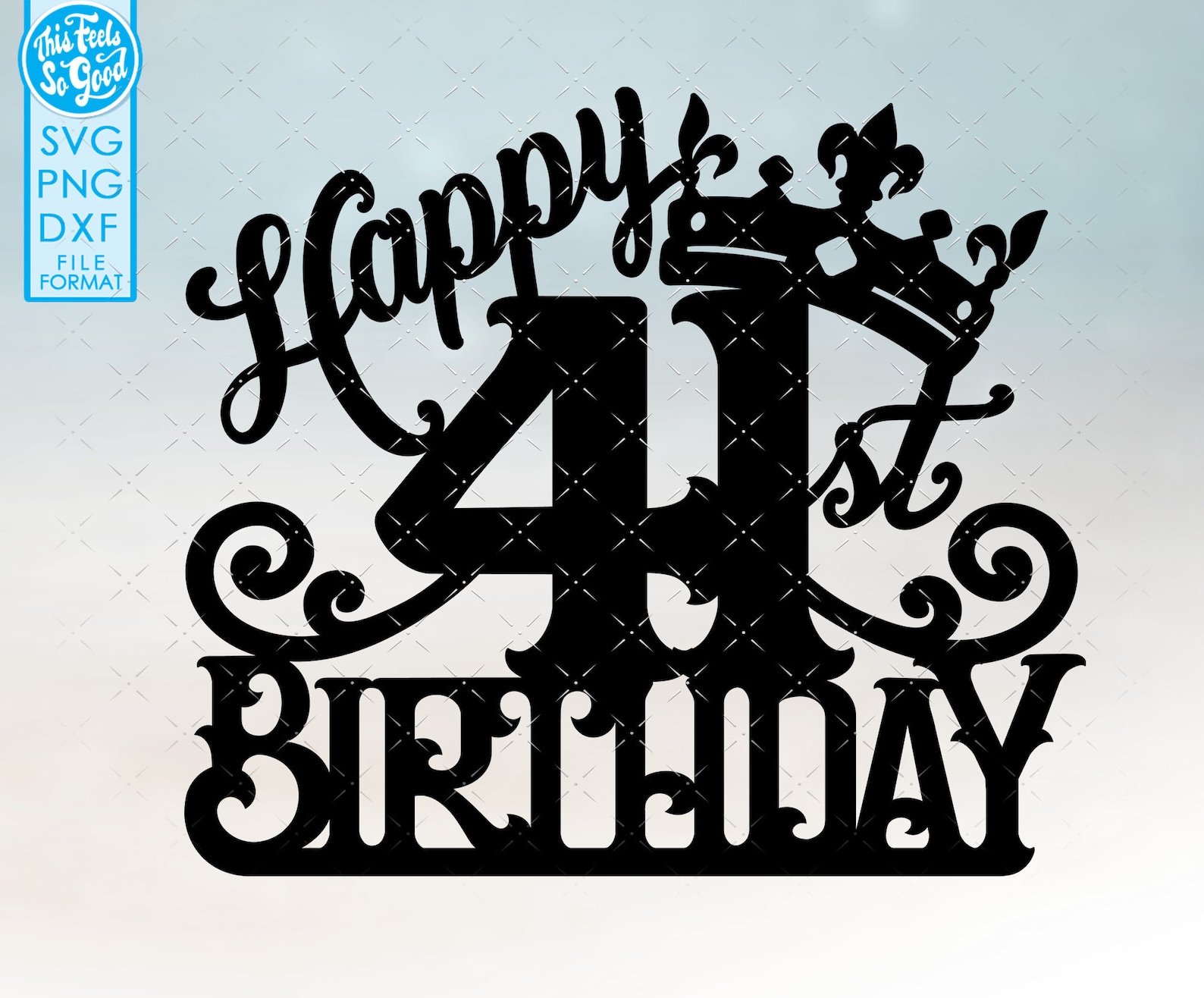 41 41st Birthday Cake Topper Svg 41 41st Happy Birthday Cake | Etsy