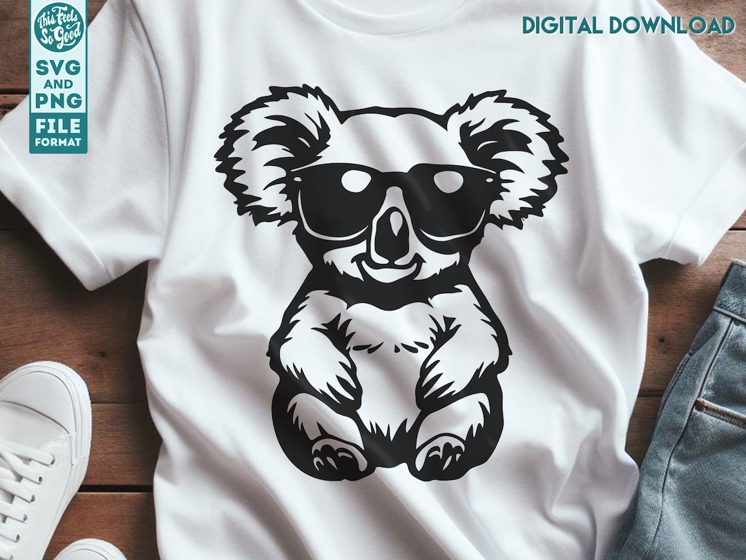 Cute Koala Svg, Koala Bear Svg, Cool Koalas Wearing Sunglasses Cut File ...