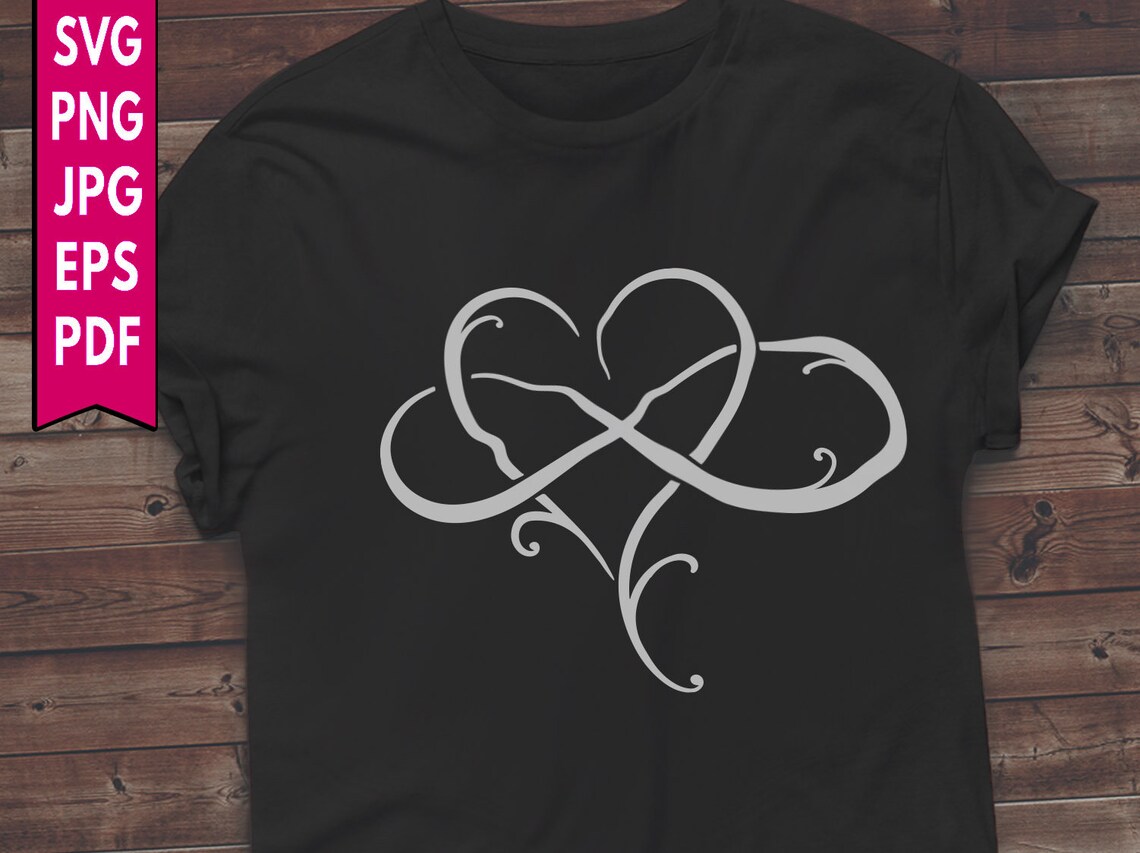 Love Infinity Heart SVG Cut Files Png Love Hearts Infinity - Etsy
