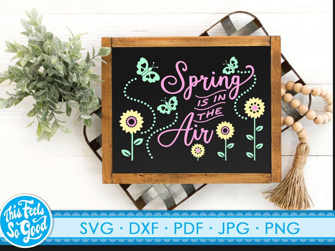 Vintage Spring SVG, Spring Sign SVG, Farmhouse Sign, Flowers ...