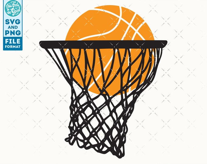 Basketball Net Vector Clipart / Outline & Stamp Graphic / Outdoor Net ...