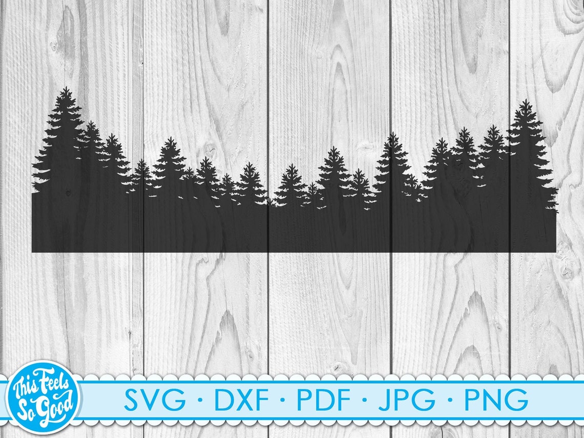Pine Trees SVG Forest Silhouette SVG Camping Sign Svg - Etsy