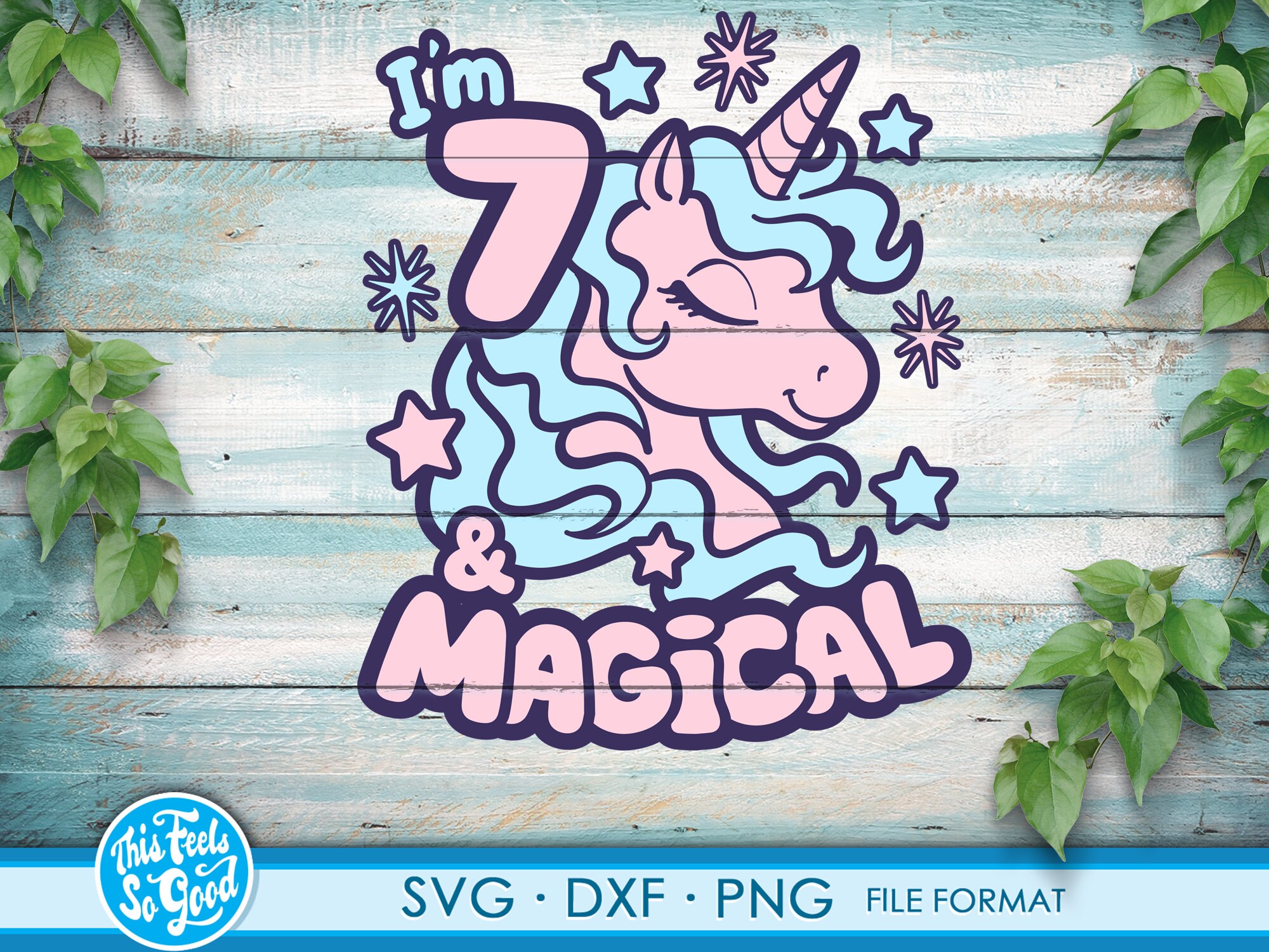 7th Birthday Svg, Seventh Birthday Svg, Unicorn, Girls, 7th, Birthday ...