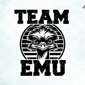 Team Emu SVG, Emu Shirt Svg, Emus Svg Cut File for Cricut, Silhouette ...