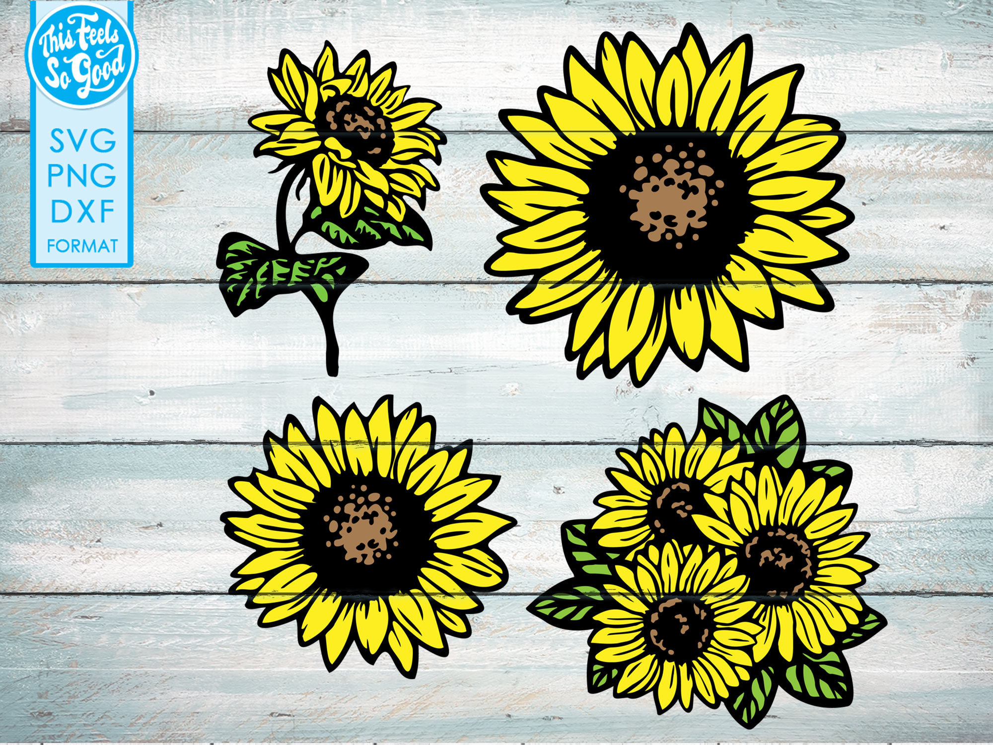Sunflower Svg Png, Sunflowers SVG, PNG, Sunflower Bundle Svg, Sun ...