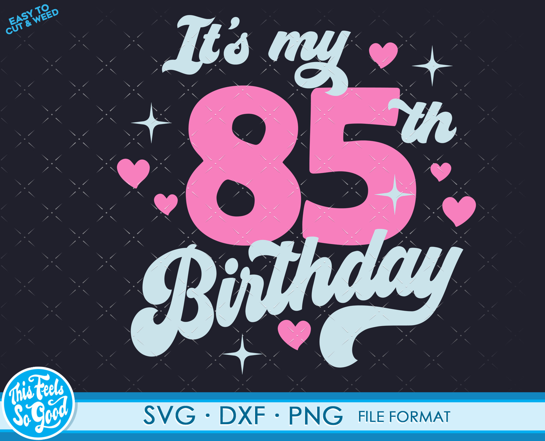 Cute Turning 85 years old svg 85th Birthday svg files for | Etsy