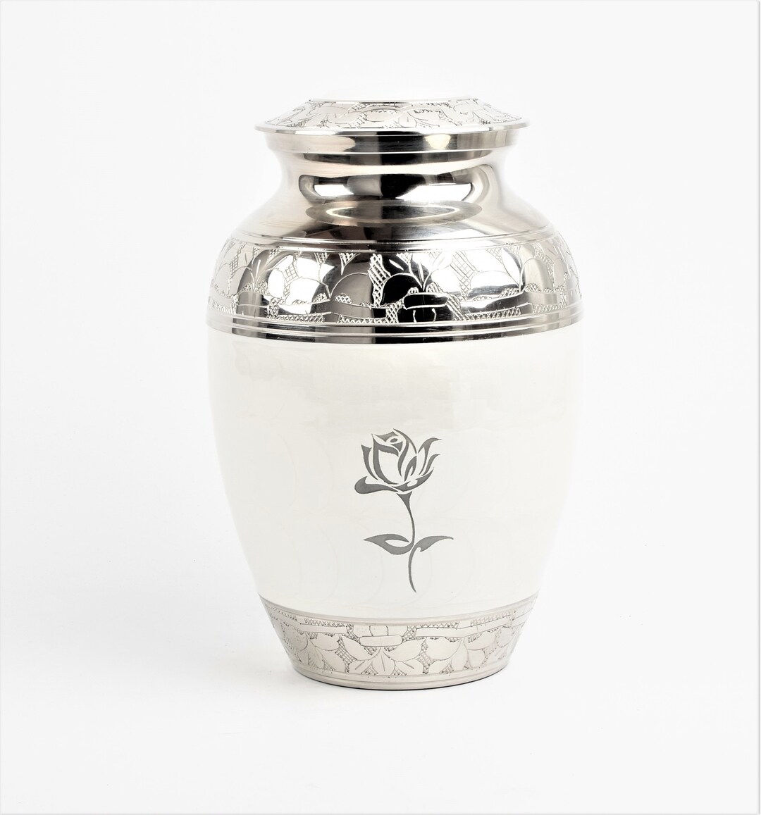 Rose Cremation Urn for Ashes Child Pet Memorial Small Medium White Urn ...