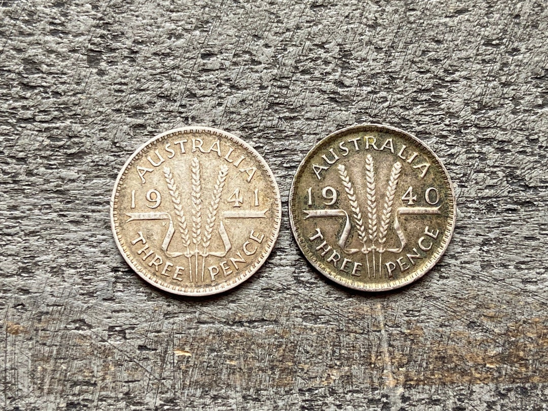Pair of Silver Australian Three Pence - Etsy